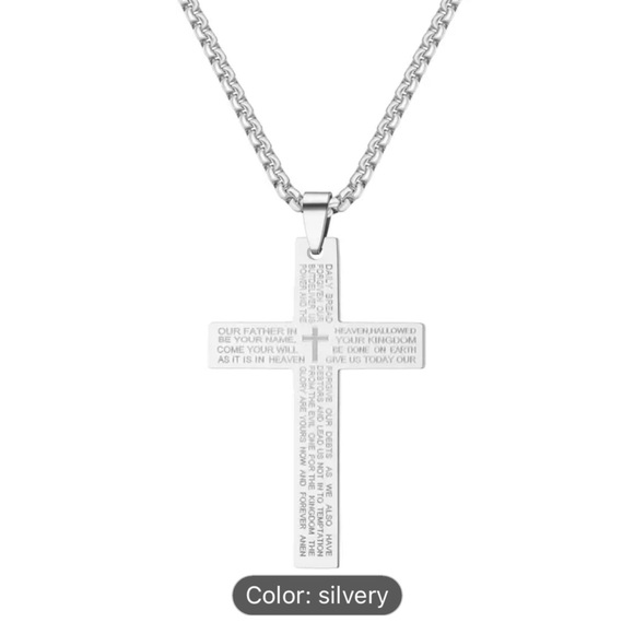 Accessories | Silver Christian Cross Bible Verse Prayer Statement ...
